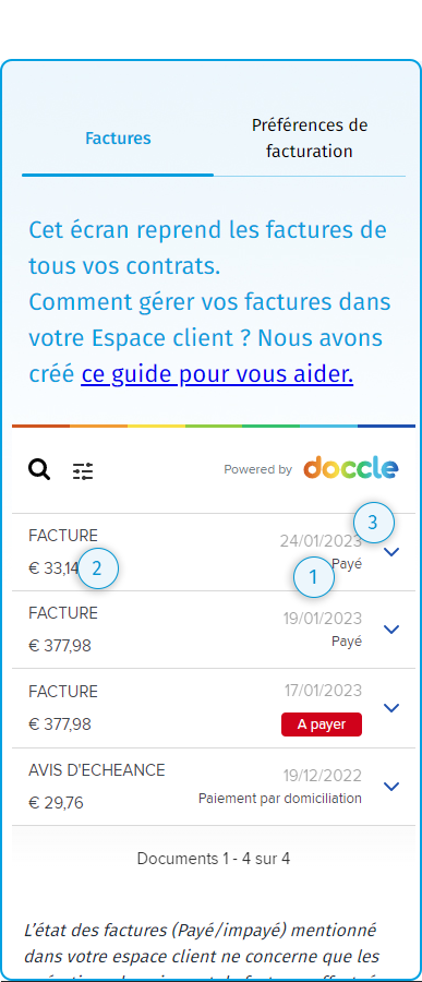 Vos factures Ethias dans l'Espace Client